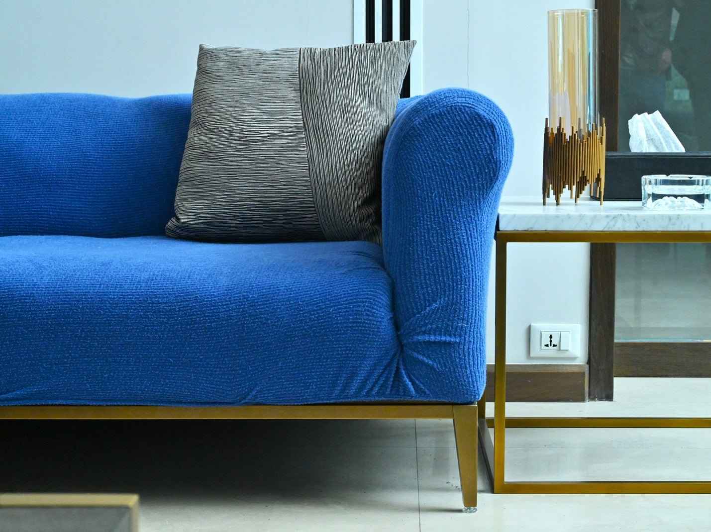 Luxe Bamblue Stretchable Sofa Cover – Austin Linen